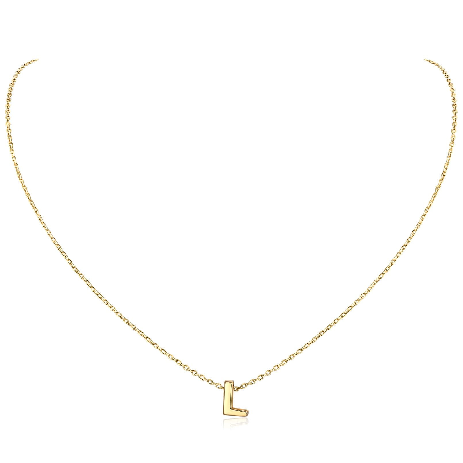 ChicSilver 14K Gold Plated Initial L Necklaces for Women Girlfriend ...
