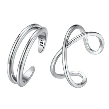 CZ Sterling Silver Infinity Toe Ring - Walmart.com