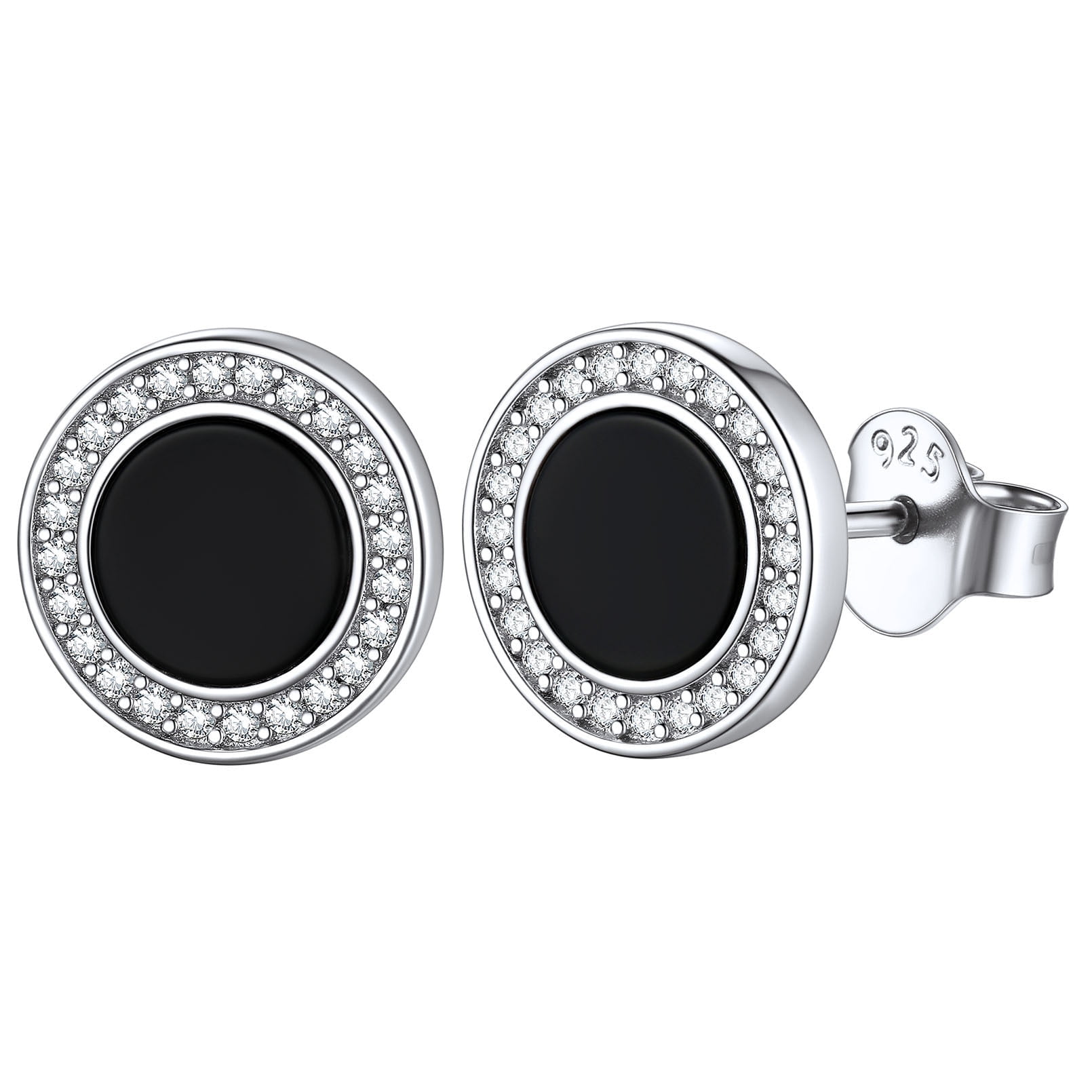ChicSilver 925 Sterling Silver, Black Onyx Stud Earrings ChicSilver 925 Sterling Silver, Black Onyx Stud Earrings