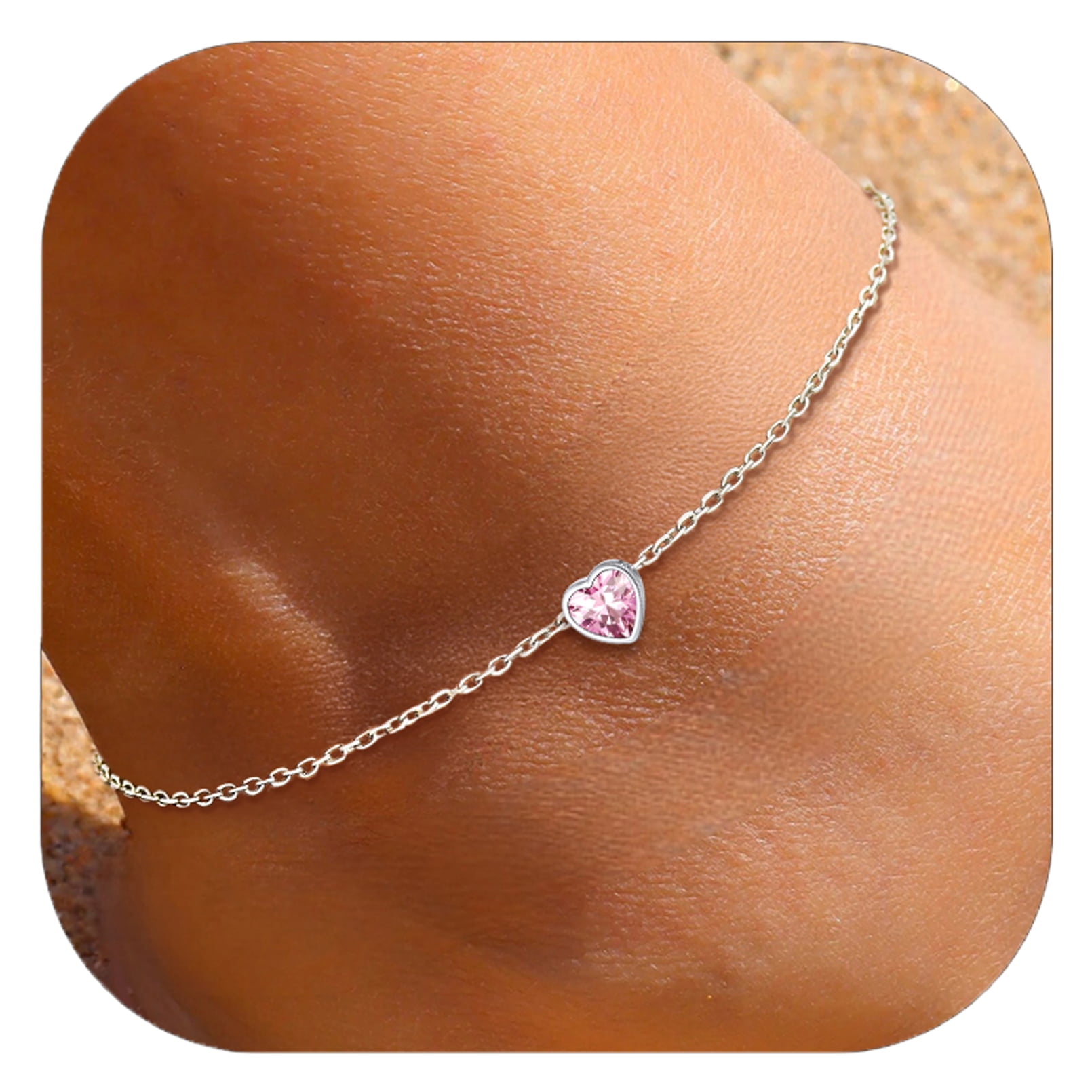 ChicSilver 925 Sterling Silver Ankle Bracelets for Women, Simple Dainty ...