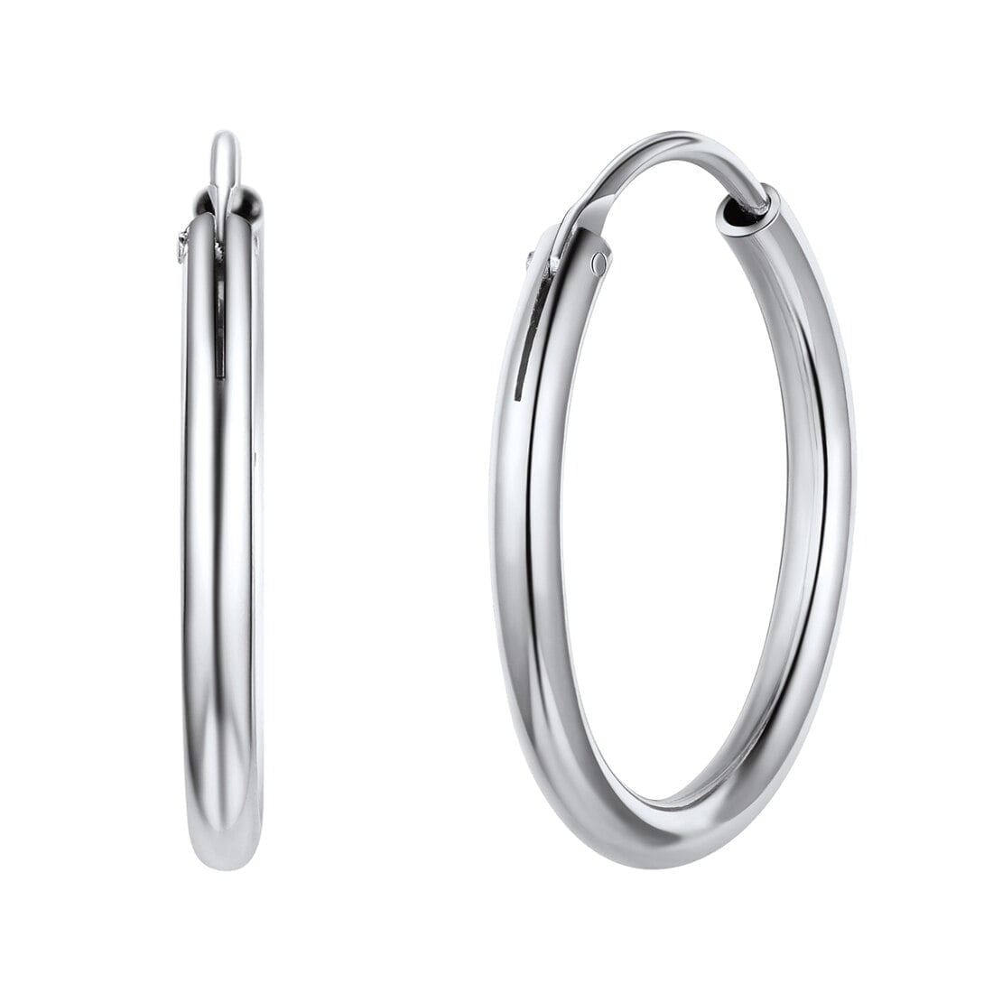 ChicSilver 925 Sterling Silver Hoop Earrings for Women 20mm Small ...