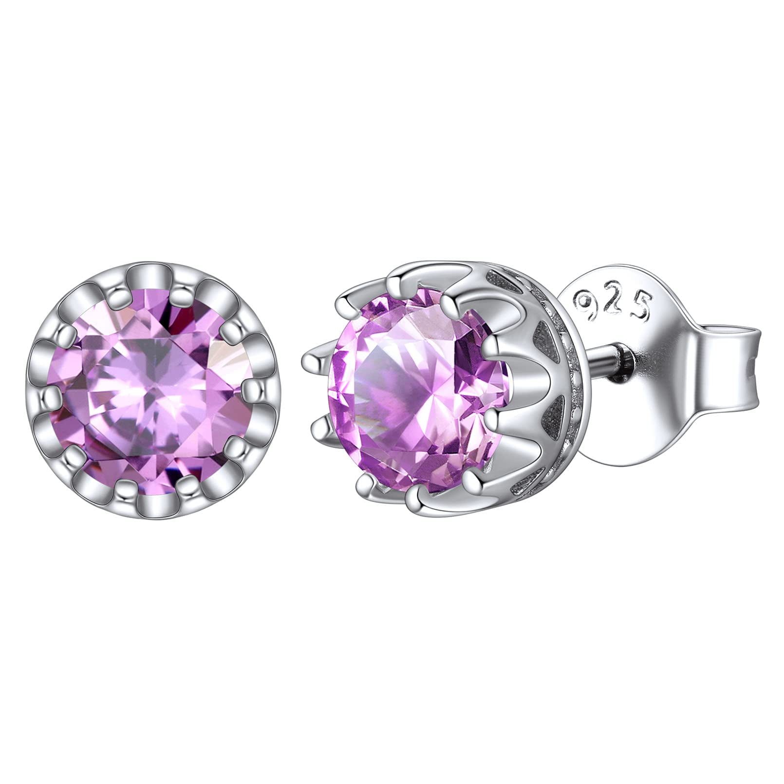 ChicSilver 925 Sterling Silver Stud Earrings for Women 5mm Round ...