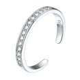 ChicSilver Cubic Zirconia Finger Ring Adjustable Open Ring for Women ...