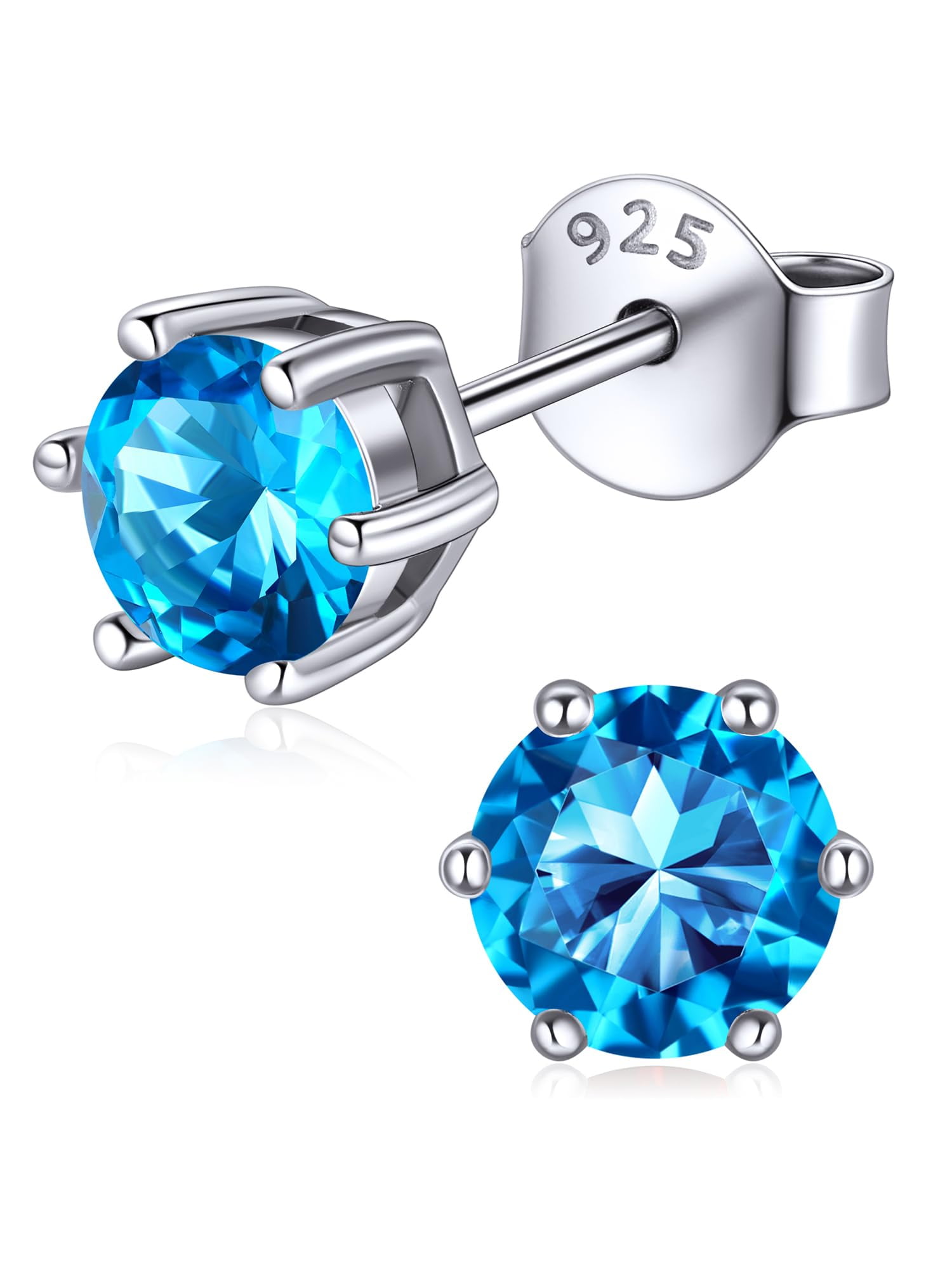ChicSilver Elegant 925 Sterling Silver Stud Earrings for Women ...