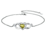 ChicSilver Infinity Love Heart Symbol Charm Anklet for Women 925 ...