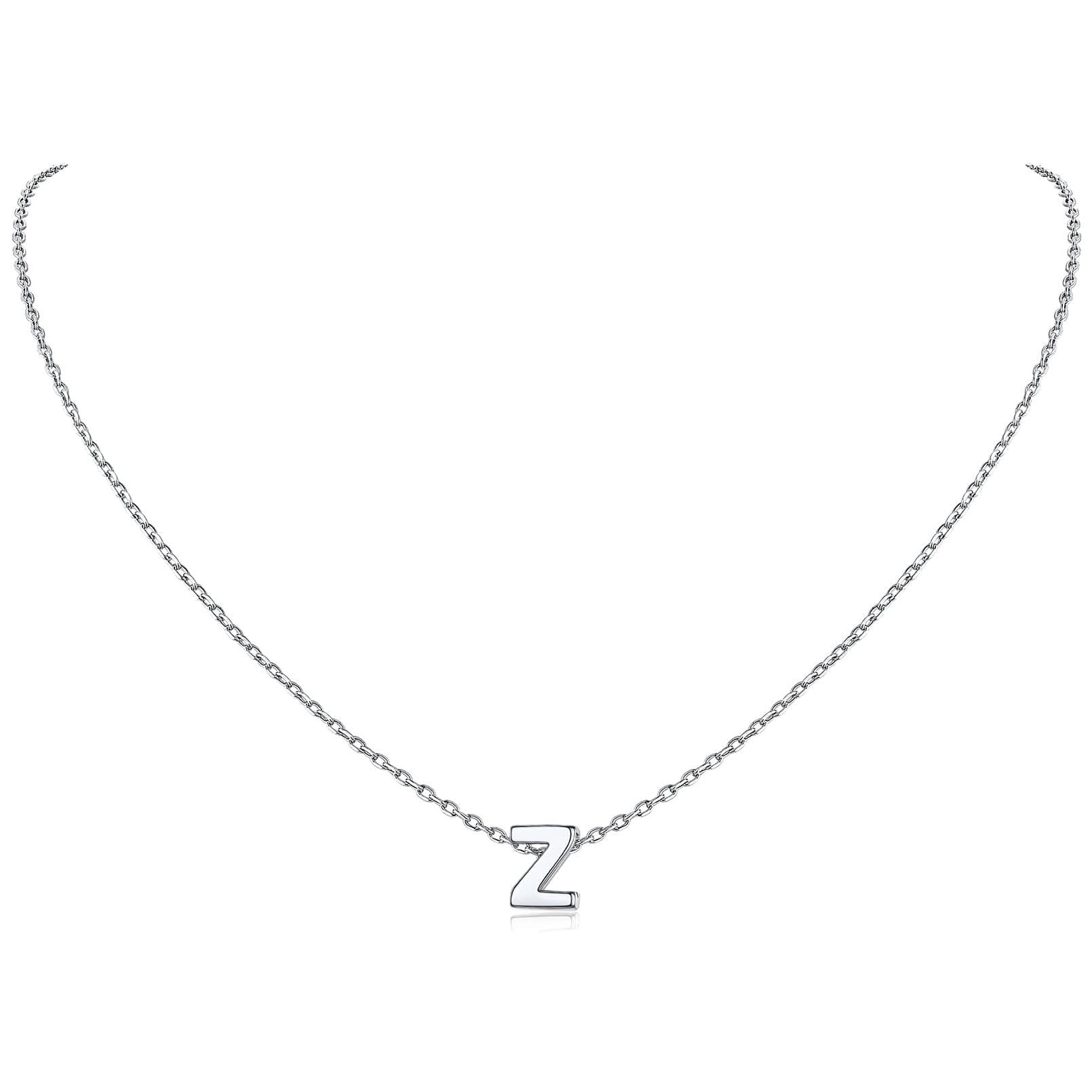 ChicSilver Women's 925 Sterling Silver Initial 'Z' Pendant Necklace ...