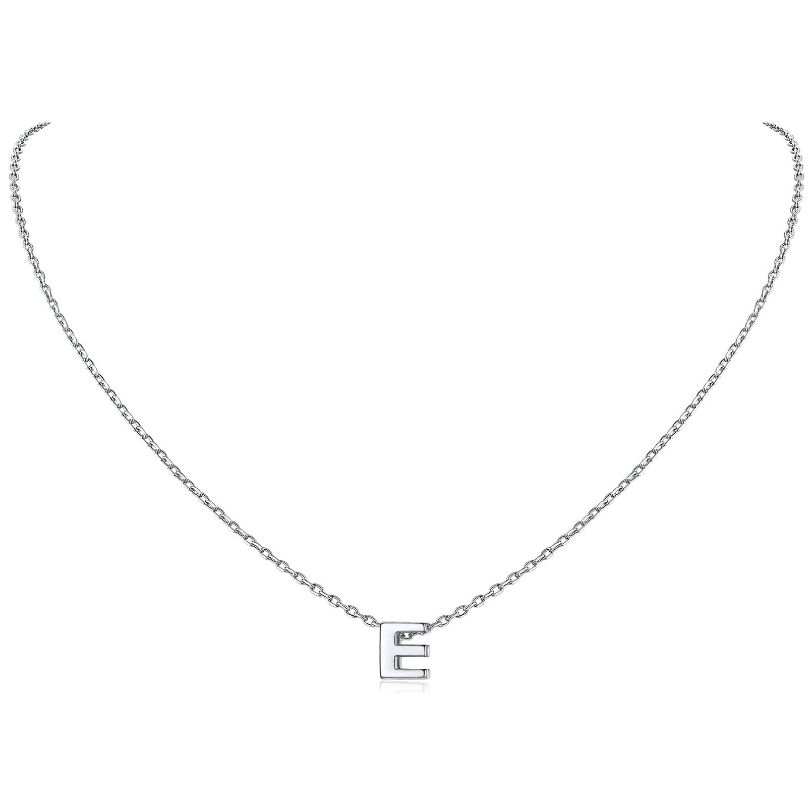 ChicSilver Women's 925 Sterling Silver Initial 'E' Pendant Necklace ...