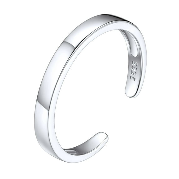 1 Piece Silver Crescent Star Open Adjustable Finger Ring Celestial ...