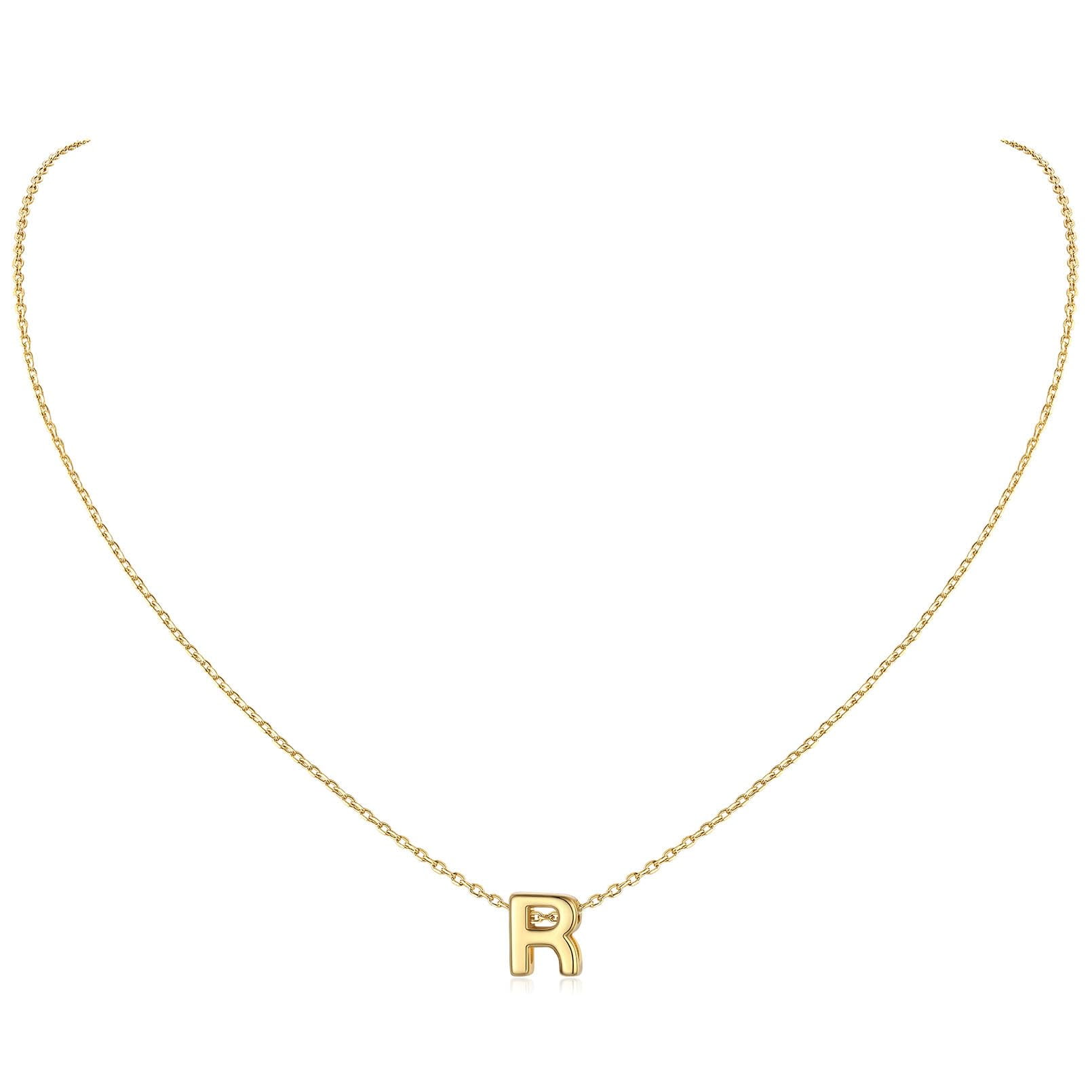 ChicSilver Dainty Initial Necklaces for Women Girls Jewelry 14K Gold ...