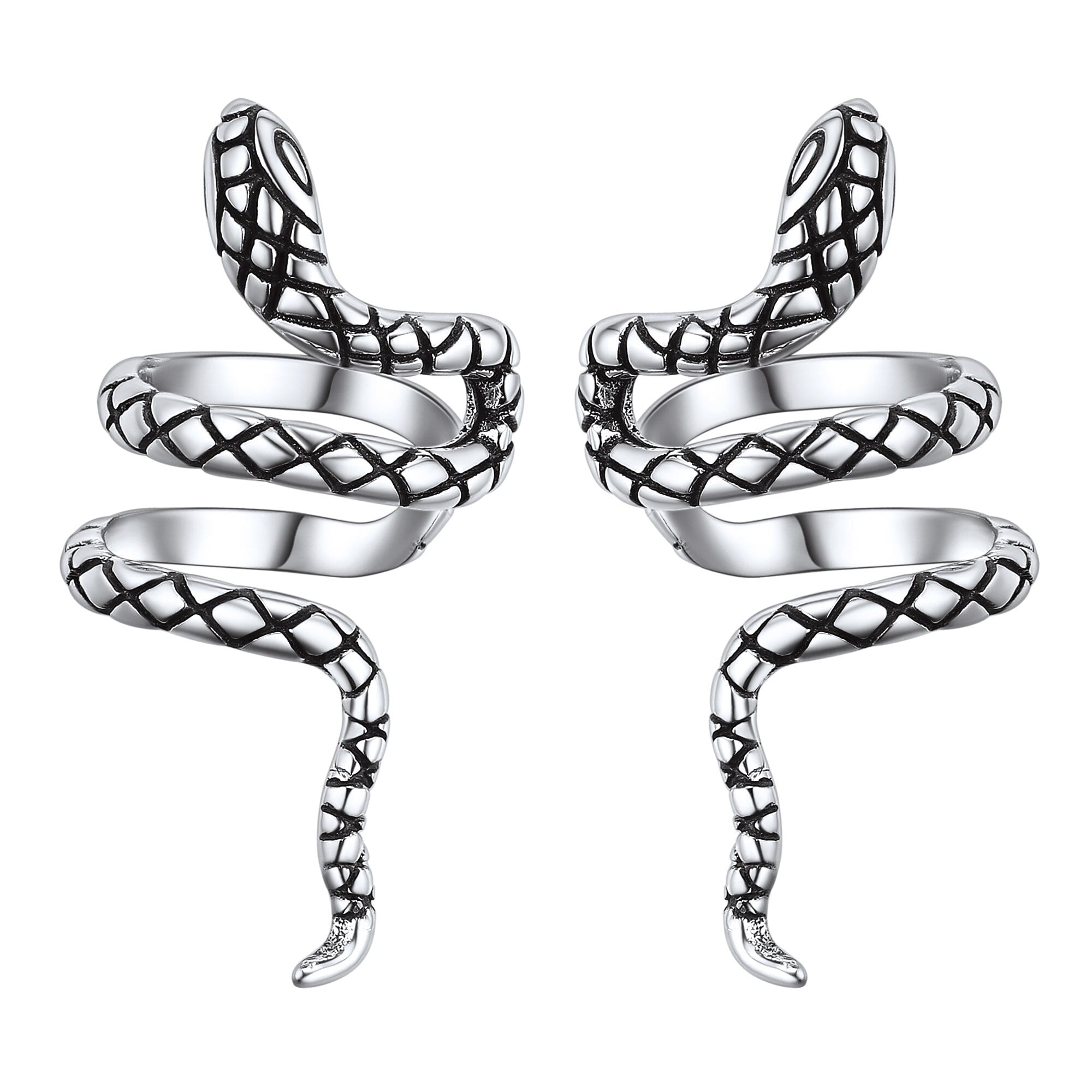 ChicSilver Sterling Silver Snake Cuff Earring Wrap Ear Clip No Piercing ...