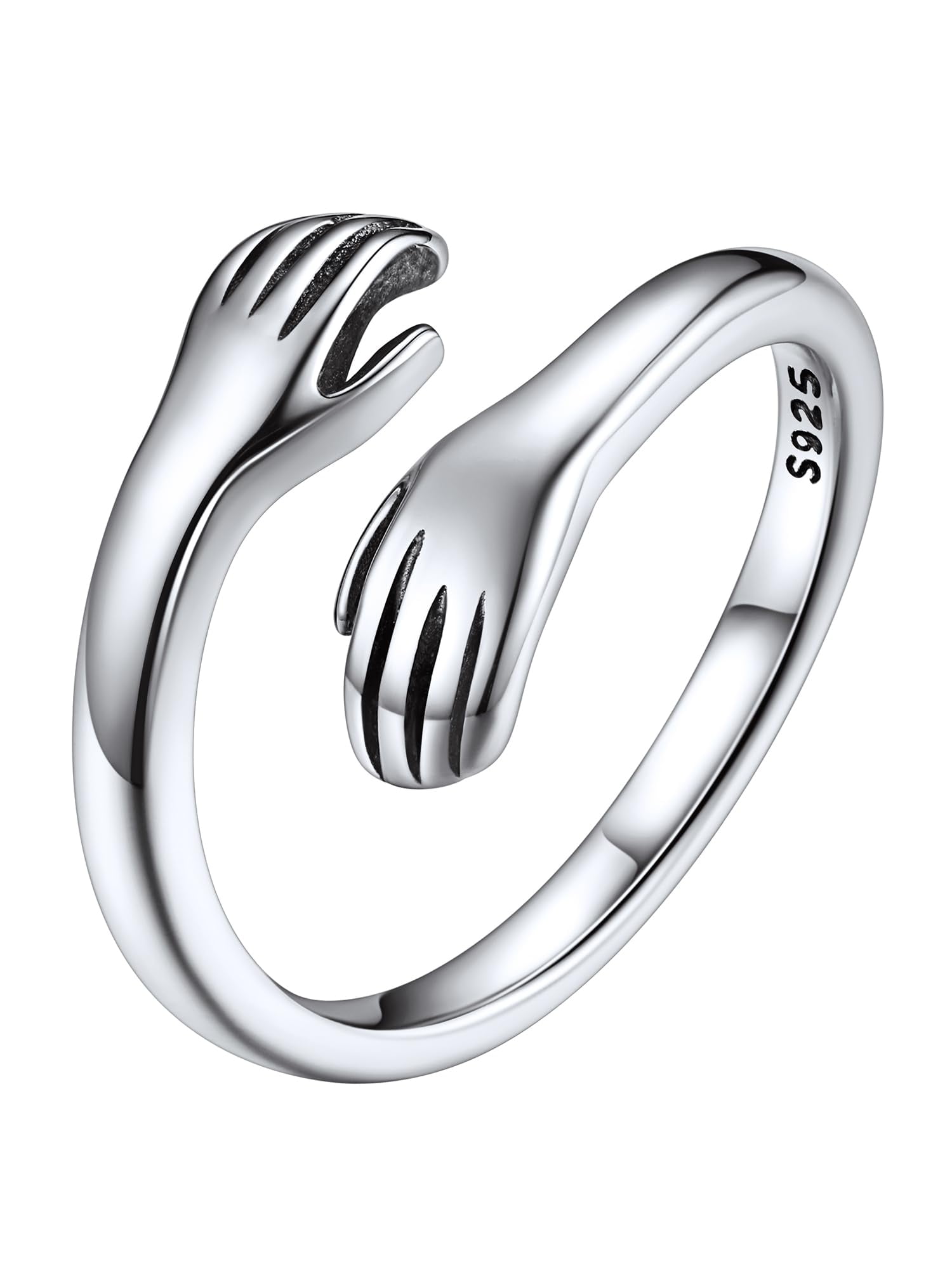 ChicSilver 925 Sterling Silver Hug-Shaped Toe Ring, Adjustable Open ...