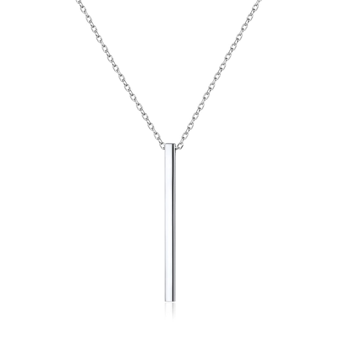 ChicSilver Vertical Bar Necklace Sterling Silver Dainty Long Necklace Y ...