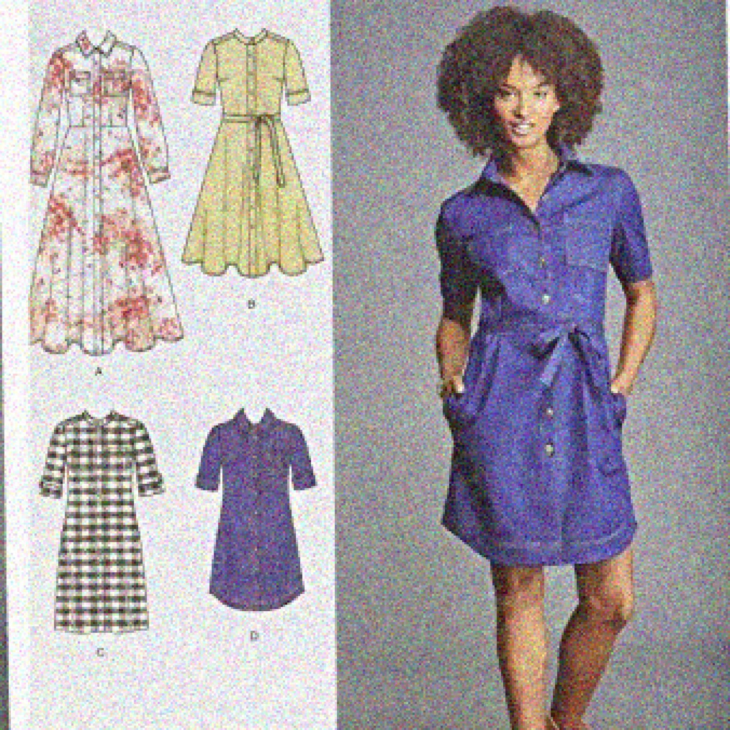 ChicStitch Women's Shirt Dress Patterns, Sizes 6-14 - Walmart.com