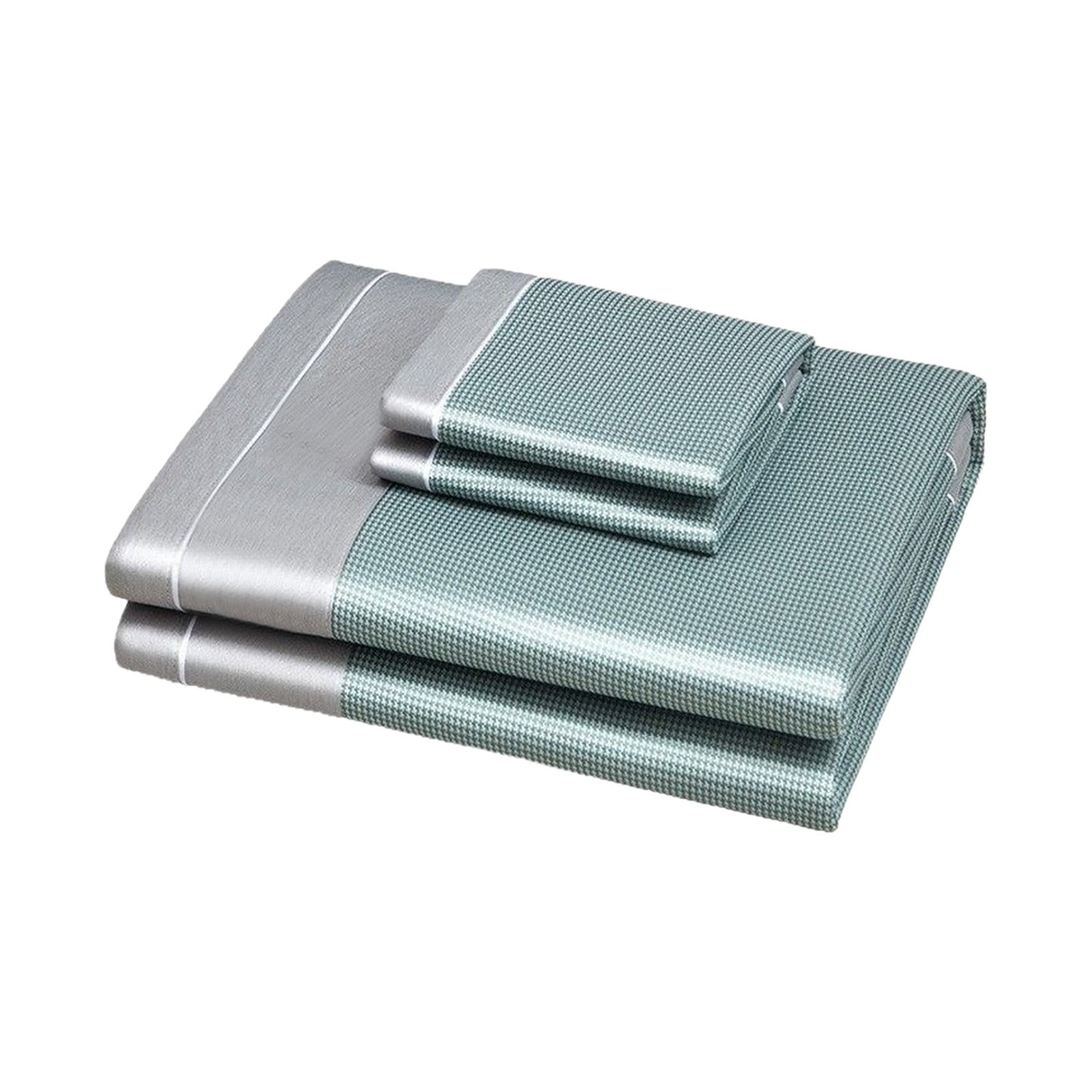 ChicYu 2pcs Ice Silk Cooling Mat Set 1Bed Sheet and 1Pillowcase Breathable Ice Silk Bedding for ...