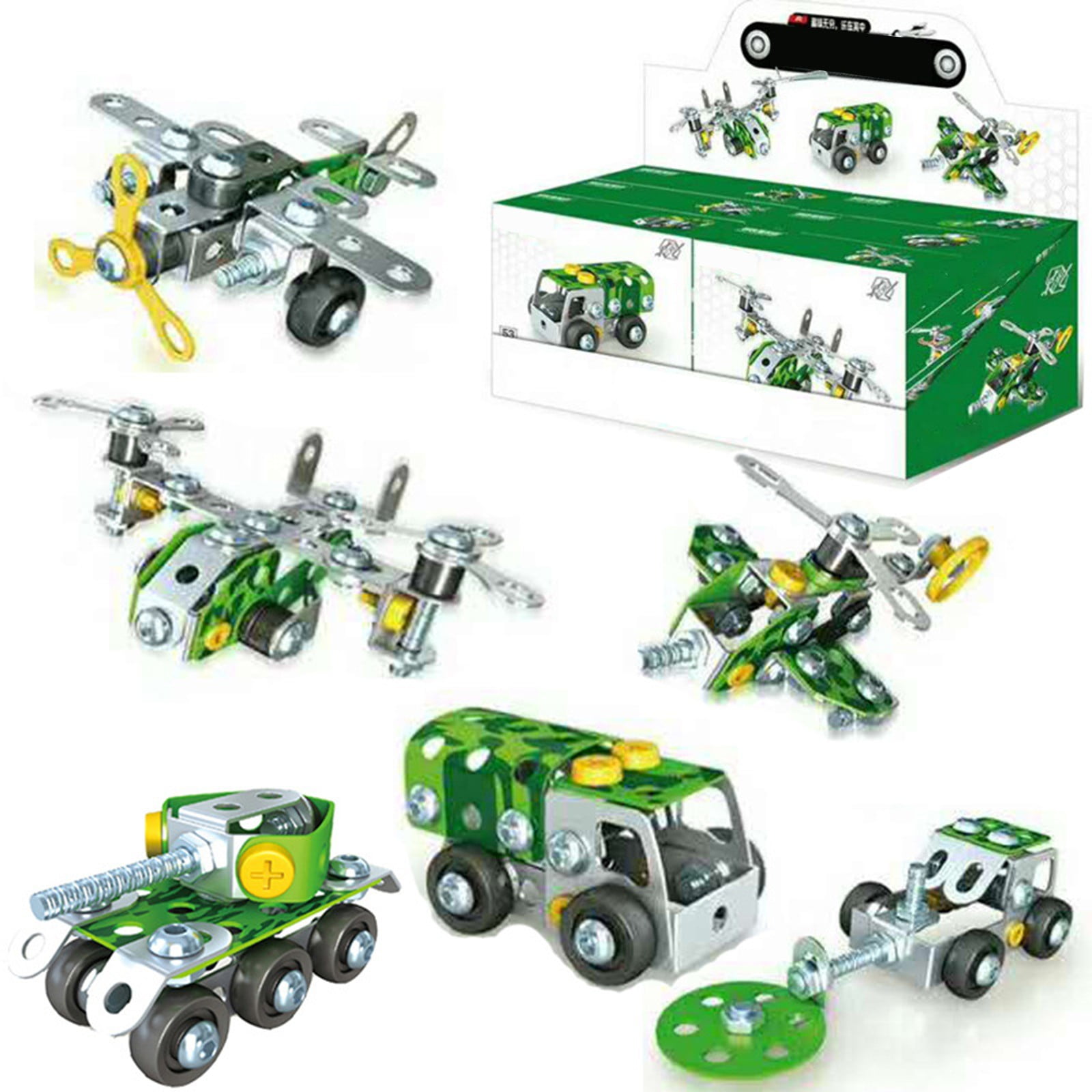 ChicYu Building Kit: Metal Construction Vehicle Assembly Set with ...
