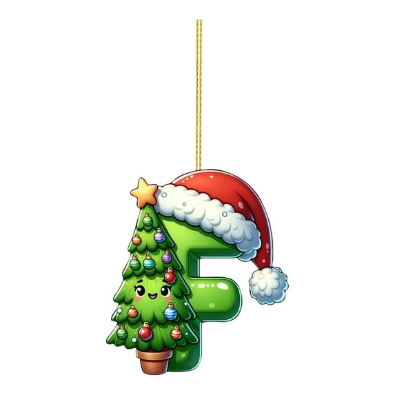 ChicYu Christmas Alphabet Hanging Ornaments 26 Letters Festive Decor ...