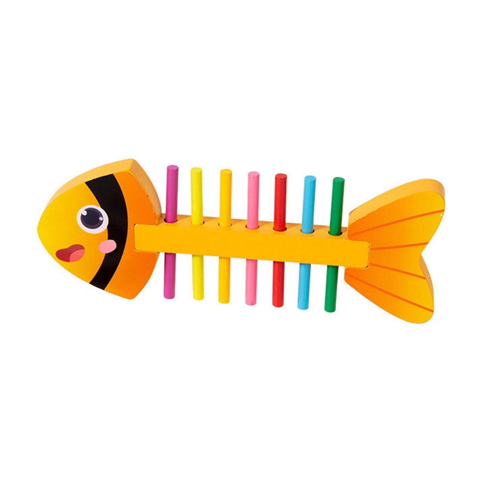 ChicYu Fishbone Matching Toy - Fine Motor Training Game with Storage ...