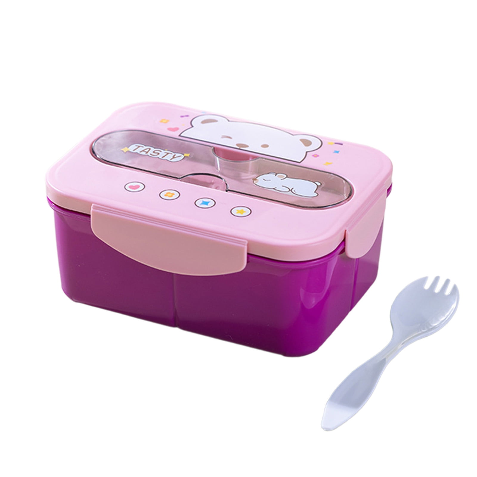 ChicYu Food Grade Plastic Lunch Box Square Compartment Container with ...