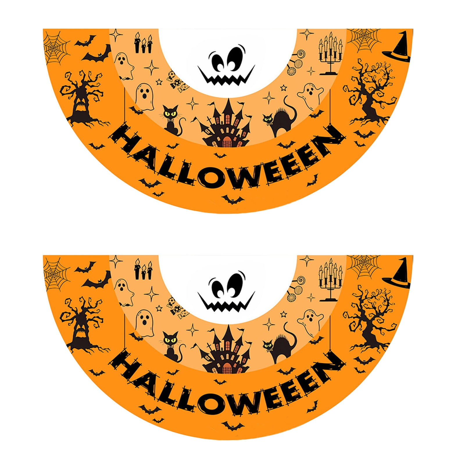 ChicYu Halloween Decoration Fan Shaped Flags Halloween Party Decor ...