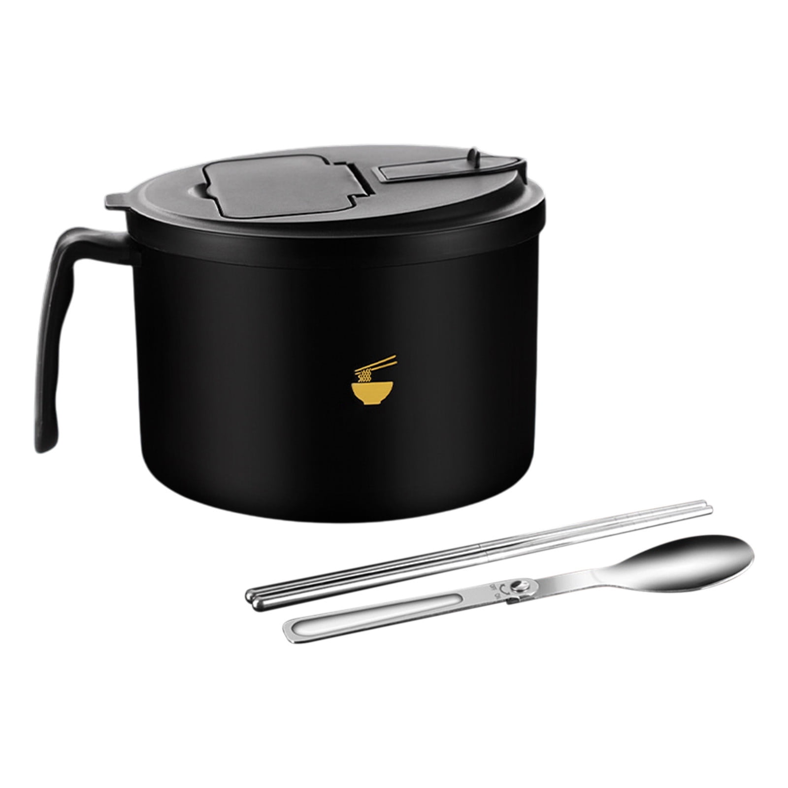 ChicYu Insulated Instant Noodles Bowl with Built-in Utensils Set ...