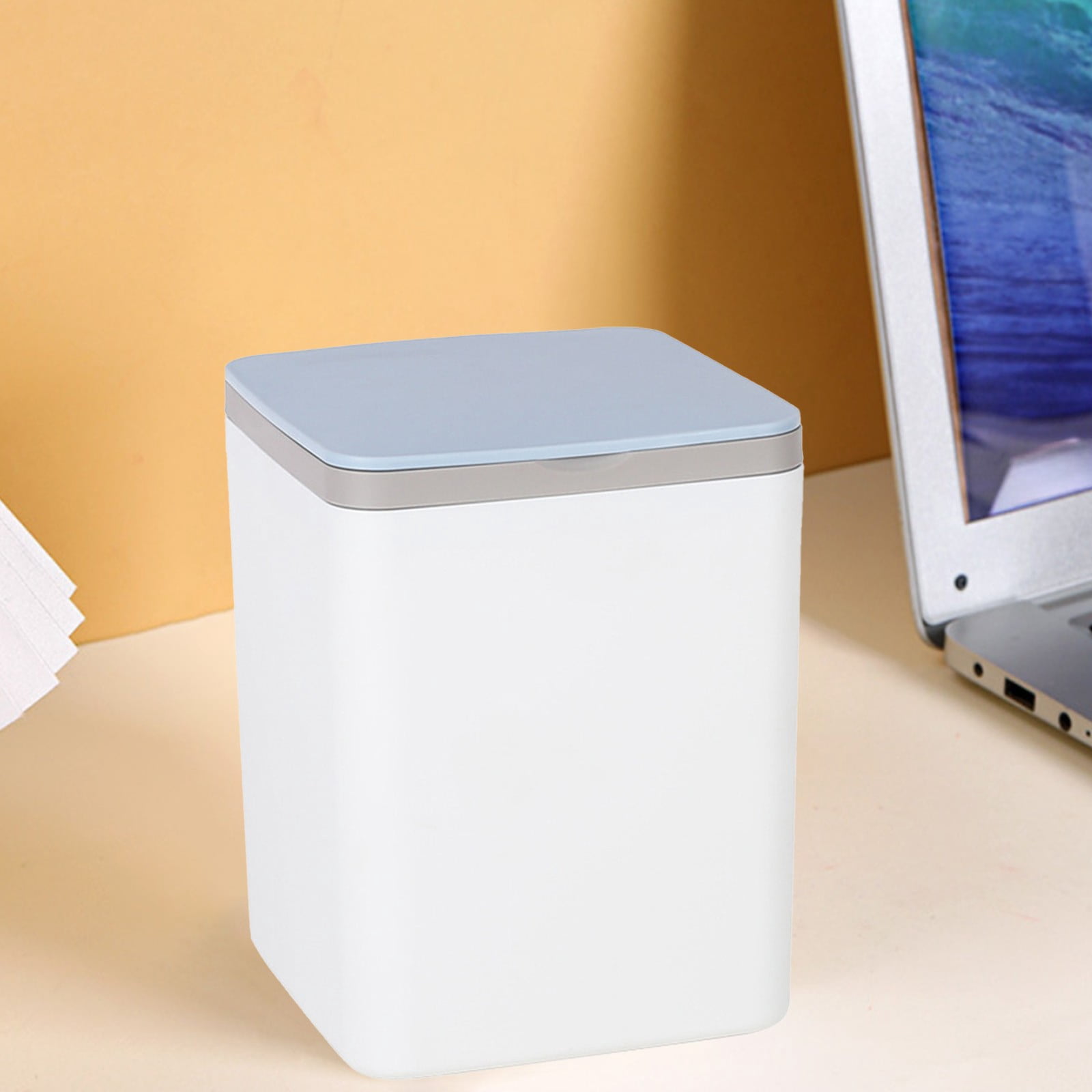 ChicYu Mini Desktop Garbage Bin With Lid For Office Desk Dormitory ...