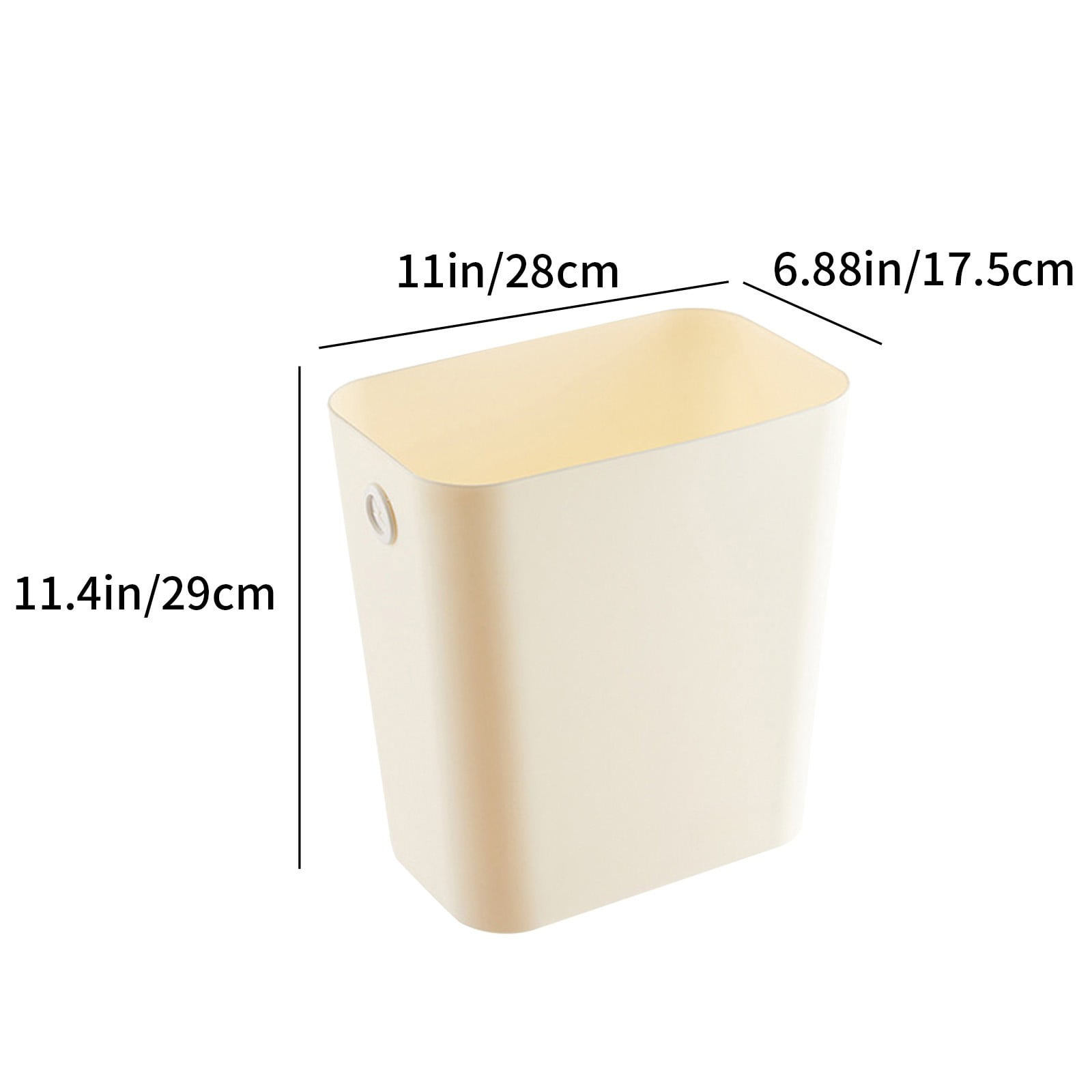 ChicYu Modern Rectangular Open Top Bin for Bathroom Kitchen Office ...