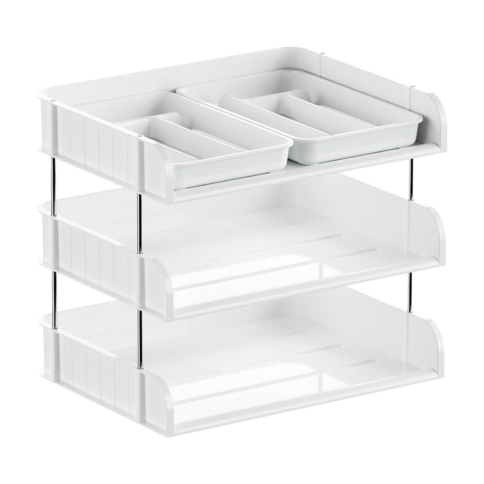 ChicYu Multi-Tier Desktop Organizer,Plastic Shelf Rack for A4 Files ...