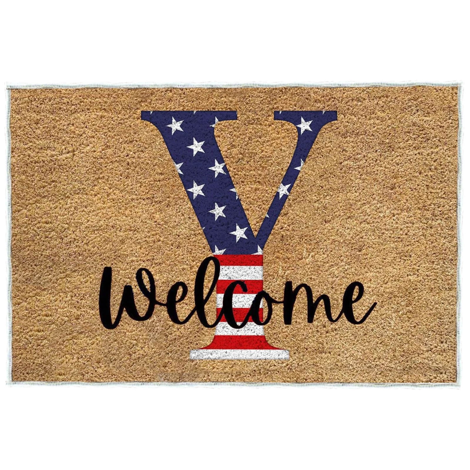 ChicYu Patriotic Welcome Doormat Fourth July Theme Entryway Rug ...
