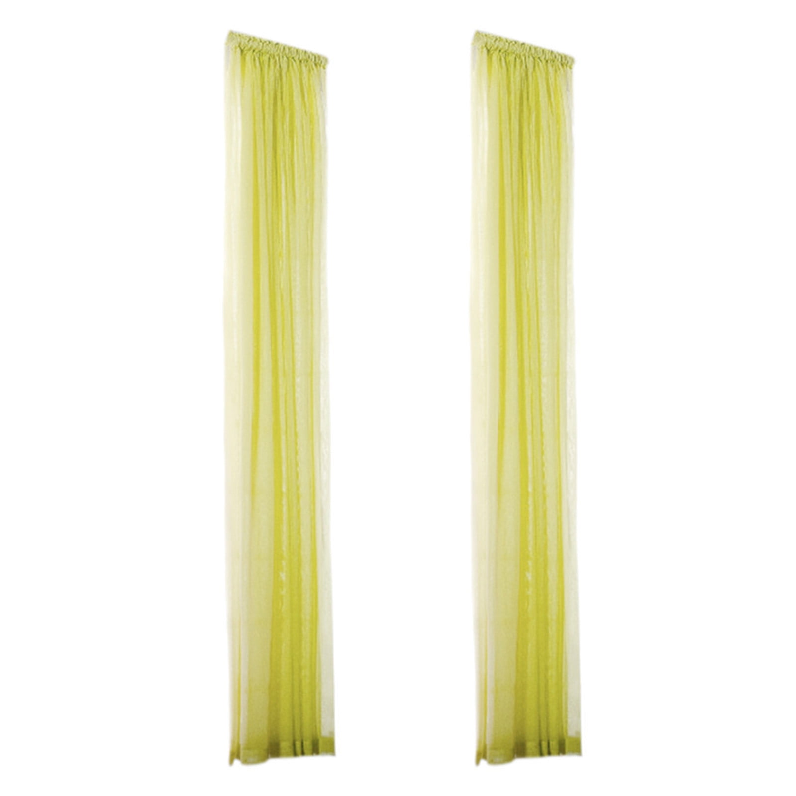 ChicYu Sheer Window Curtains Colorful Gauze Fabric Glass Door ...