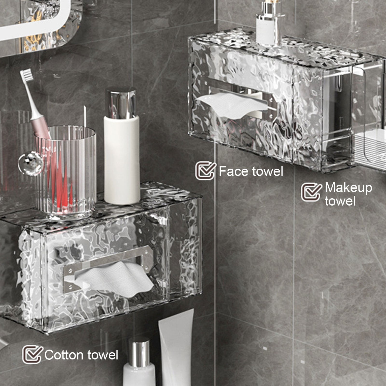 ChicYu Tissue Box With Storage Function Multifunctional Organizer ...