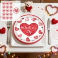 ChicYu Valentine's Day Disposable Tableware Set Paper Plates Cups ...