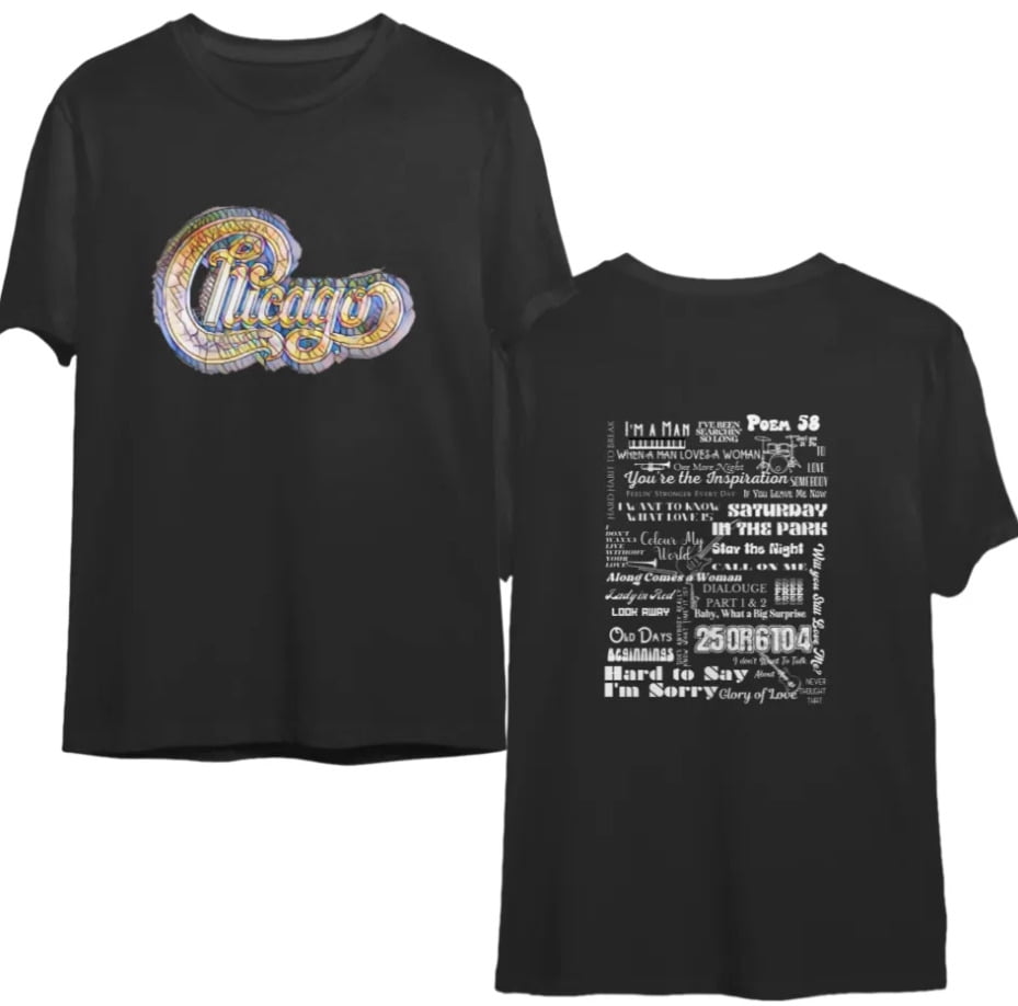 Chicago Album Cover Concert Tracklist Shirt - Walmart.com