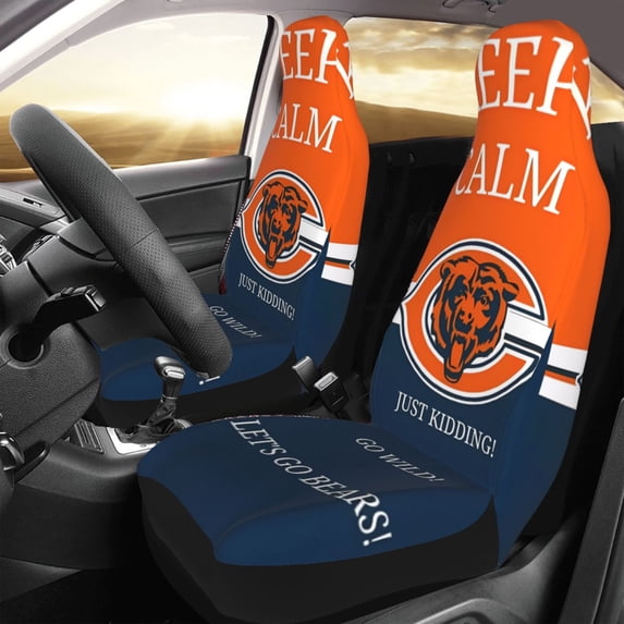 Chicago America Football Team-Inspired Car Seat Covers 2-Pack - Non ...