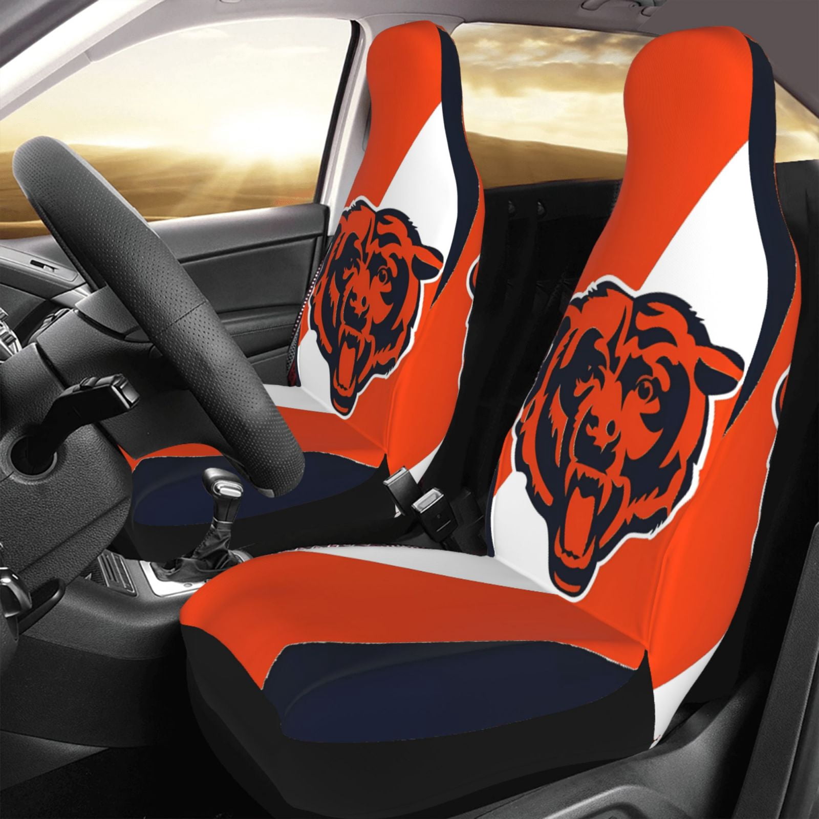 Chicago America Football Team-Inspired Car Seat Covers 2-Pack - Non ...