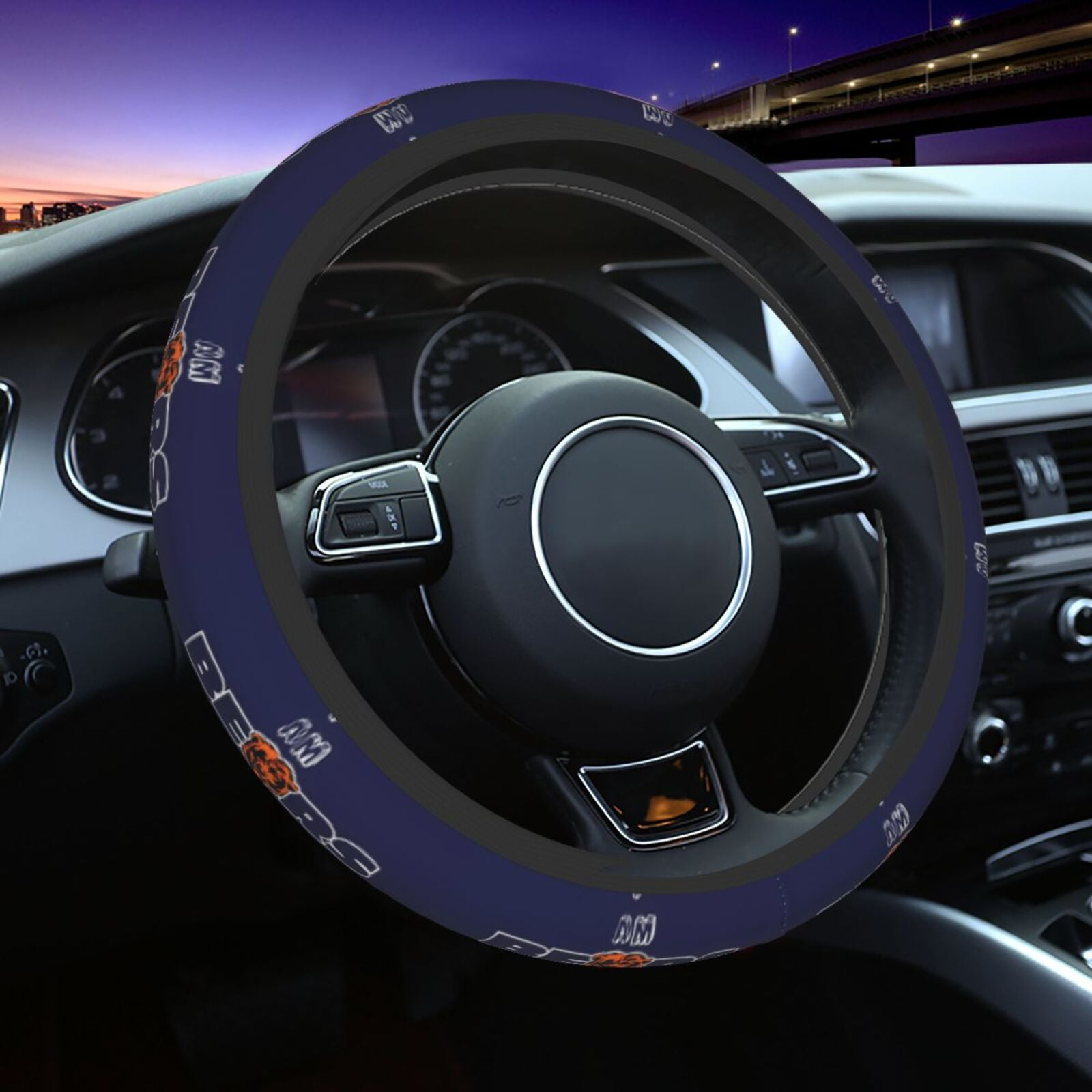 Chicago America Football Team-Inspired Steering Wheel Cover - Non-Slip ...