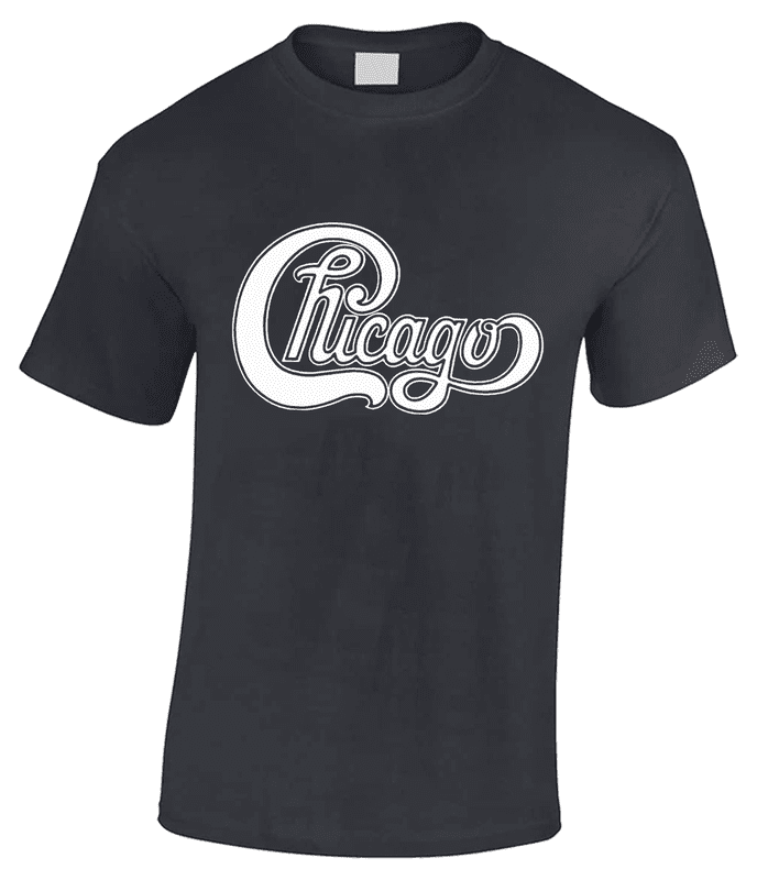 Chicago Band Logo Rock Music Celebrity Tribute Worn Look T Shirt ...