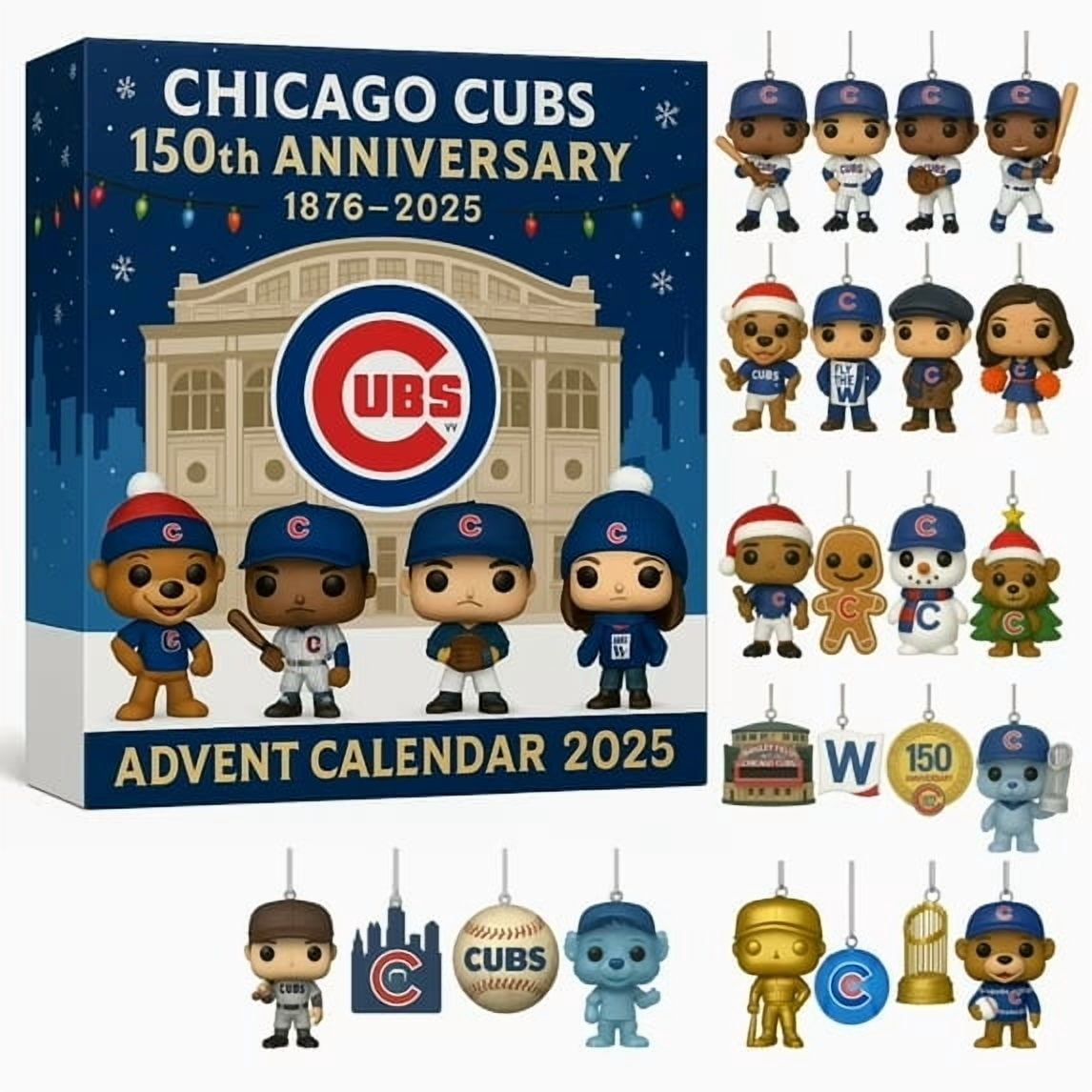 Chicago Baseball 150th Anniversary Advent Calendar 2025, 24 Collectible ...