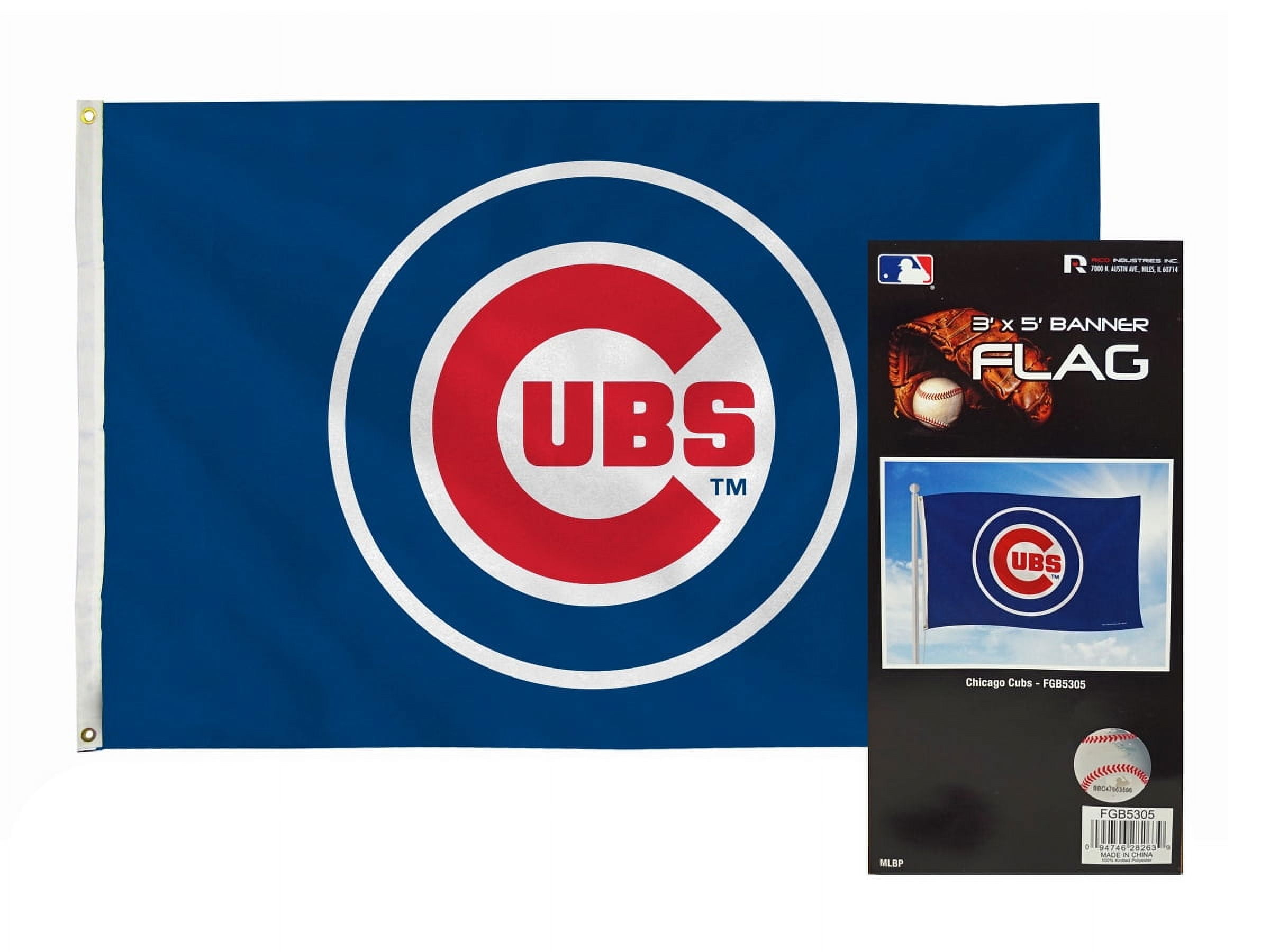 Chicago Baseball Cubs Indoor / Outdoor 3x5 Banner Flag - Walmart.com