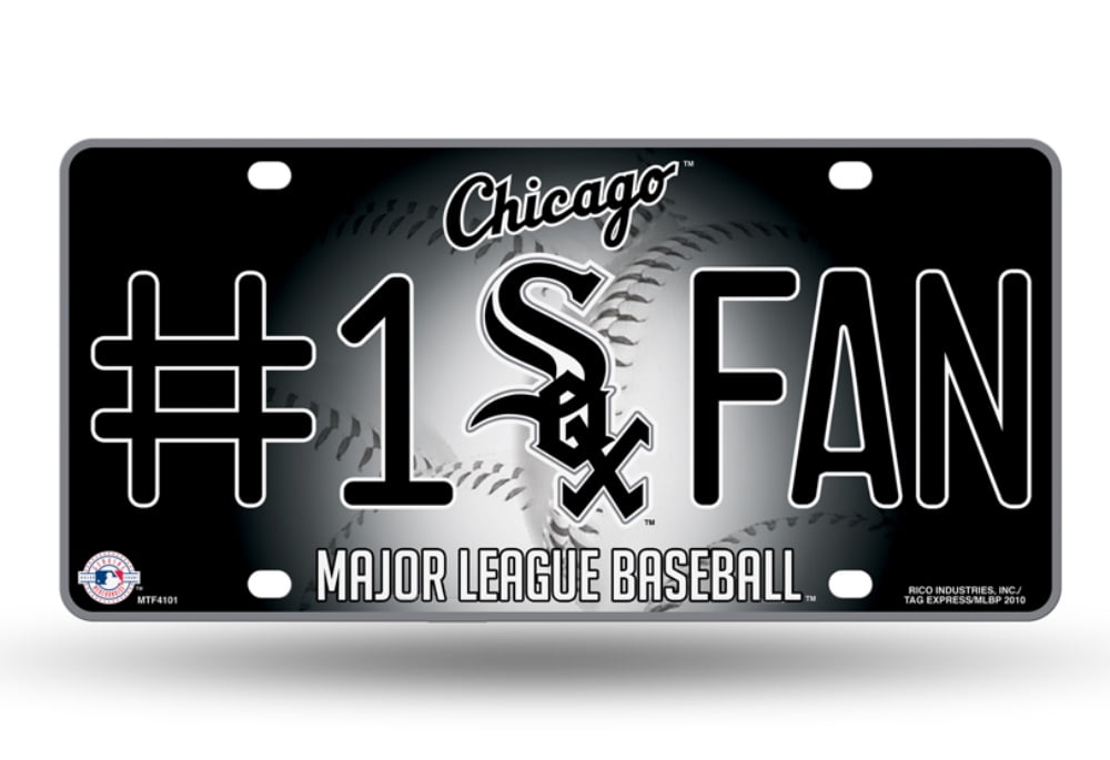 Chicago Baseball White Sox #1 Fan Metal License Plate Tag - Number One ...