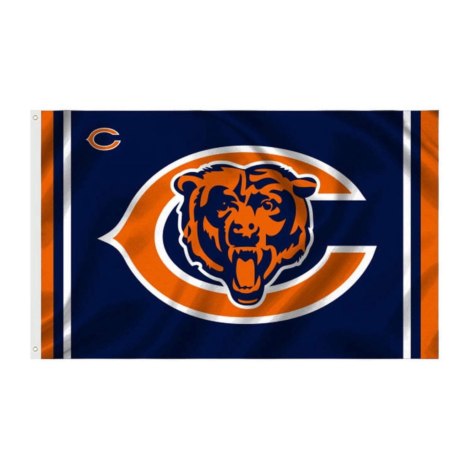 Chicago_Bear Flag, Blue Orange,Gifts for Football Sport Fans Bear ...