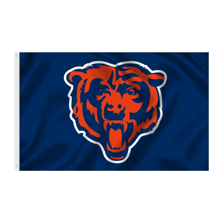 Chicago_Bear Flag, Blue Orange,Gifts for Football Sport Fans Bear ...