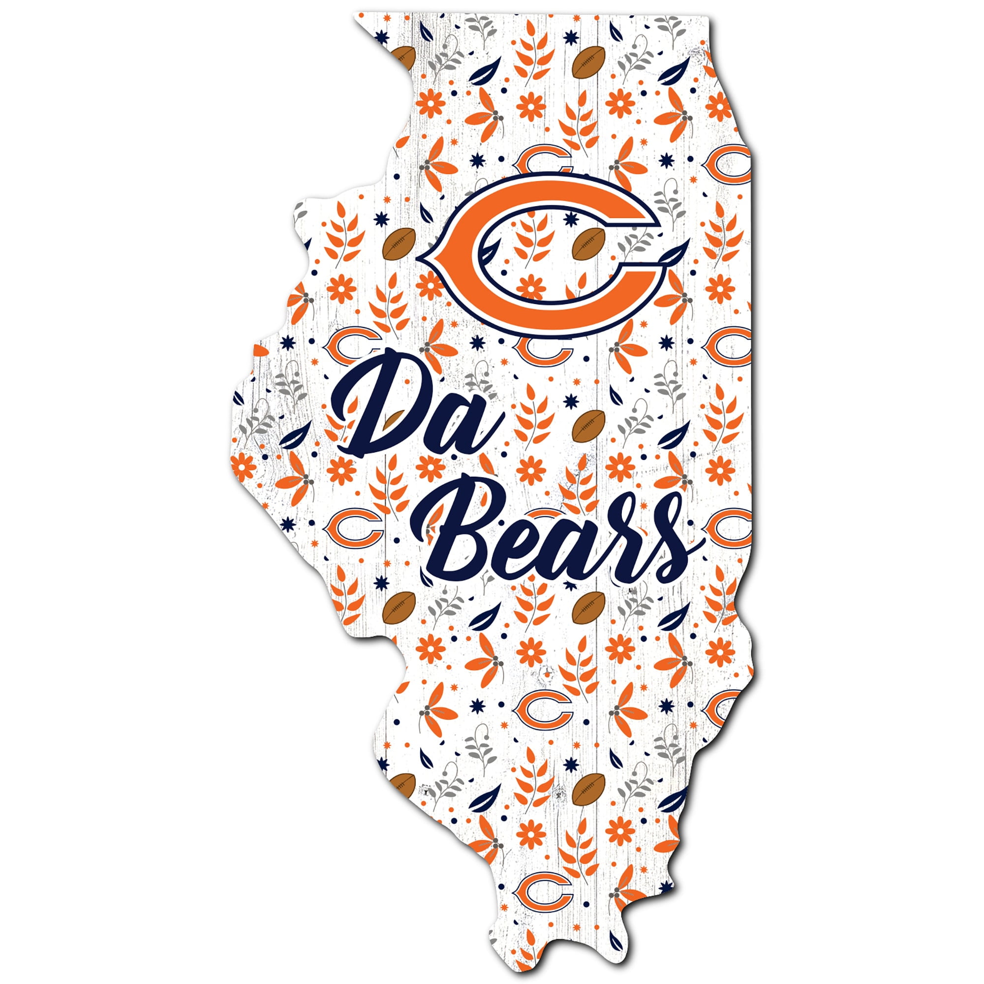 Chicago Bears 12'' Floral State Sign - Walmart.com