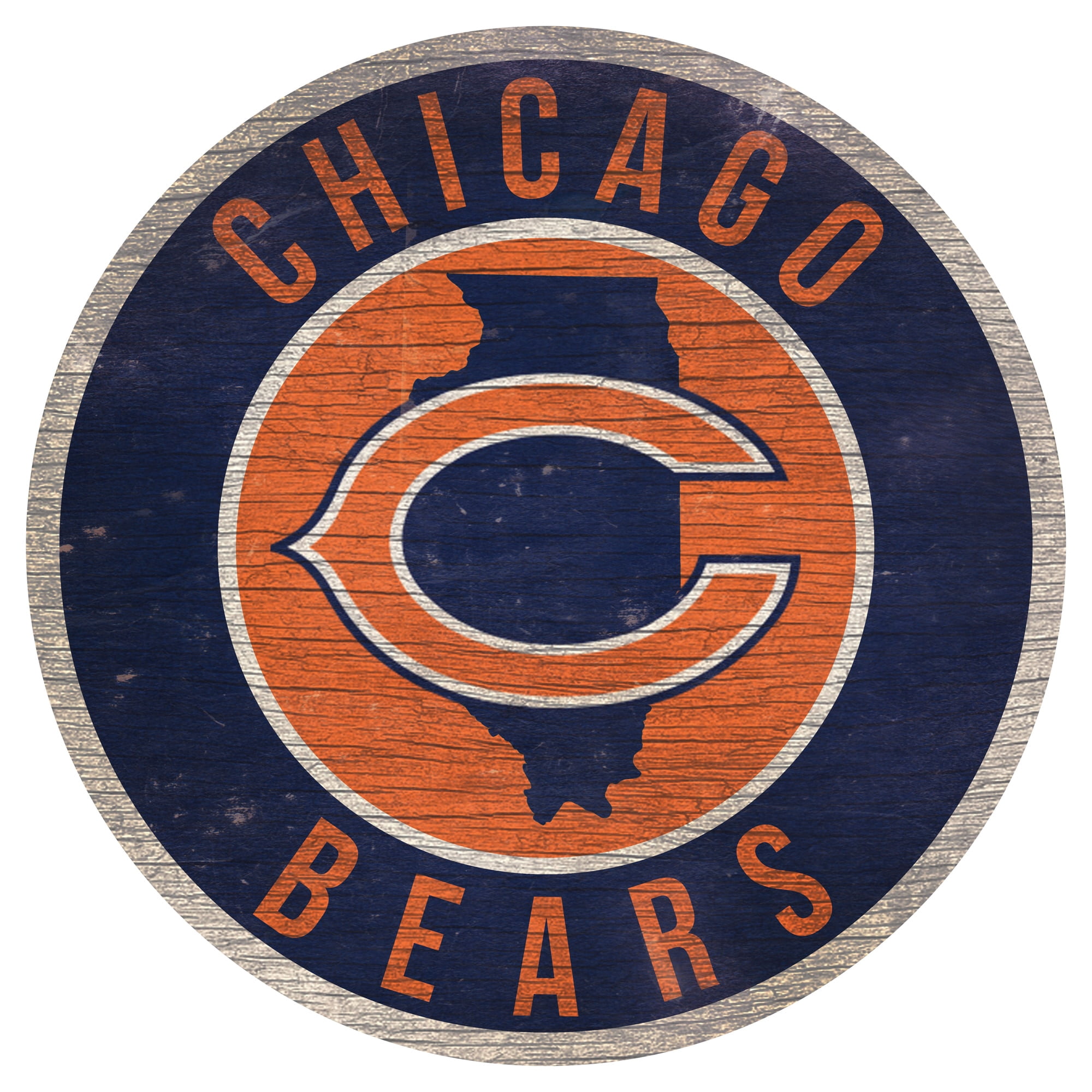 Chicago Bears 12'' x 12'' State Circle Sign - Walmart.com