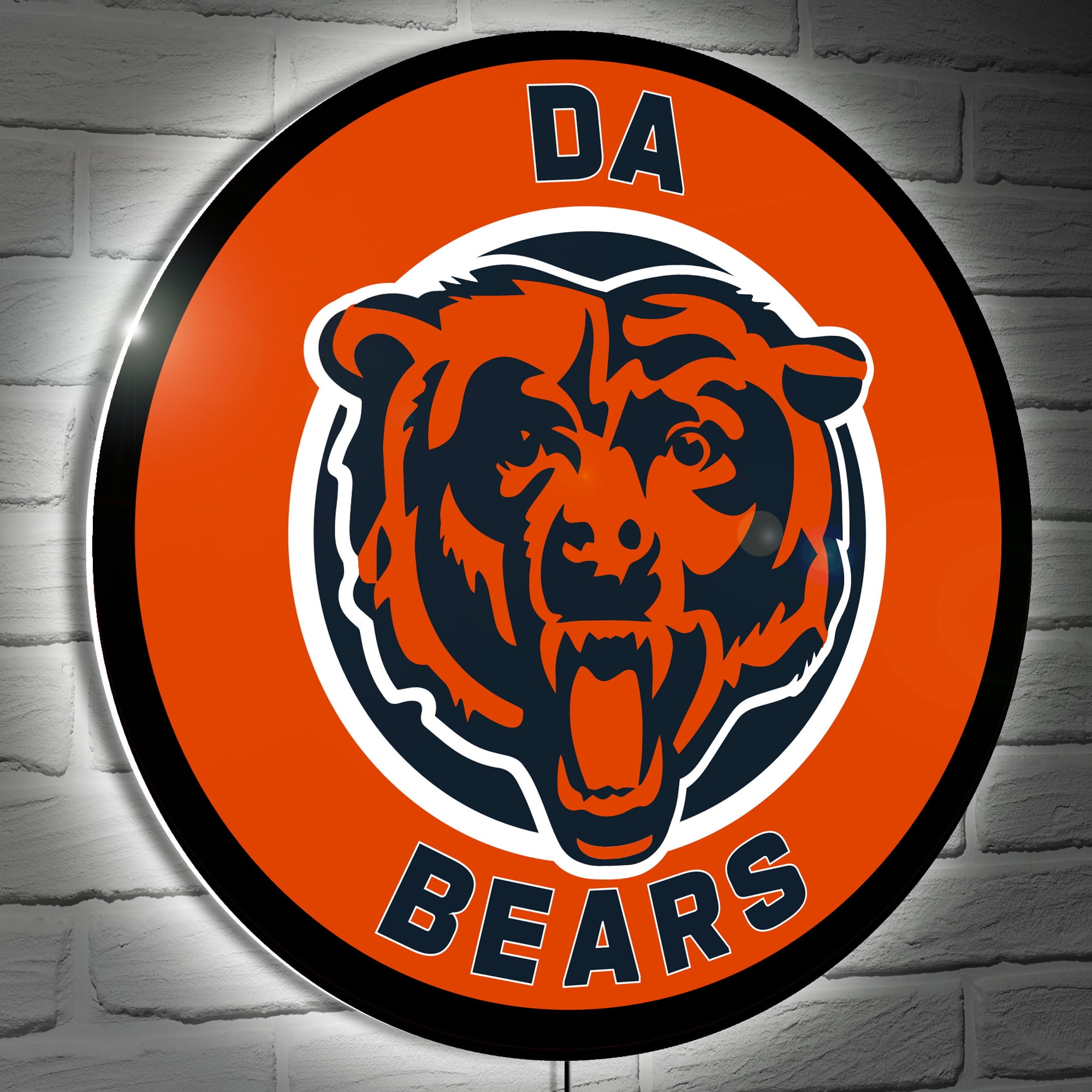 Chicago Bears 23" LED Slogan Round Wall Sign - Walmart.com