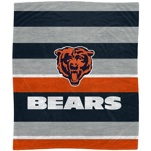 Chicago Bears 50'' x 60'' Stripe Flannel Fleece Blanket - Walmart.com