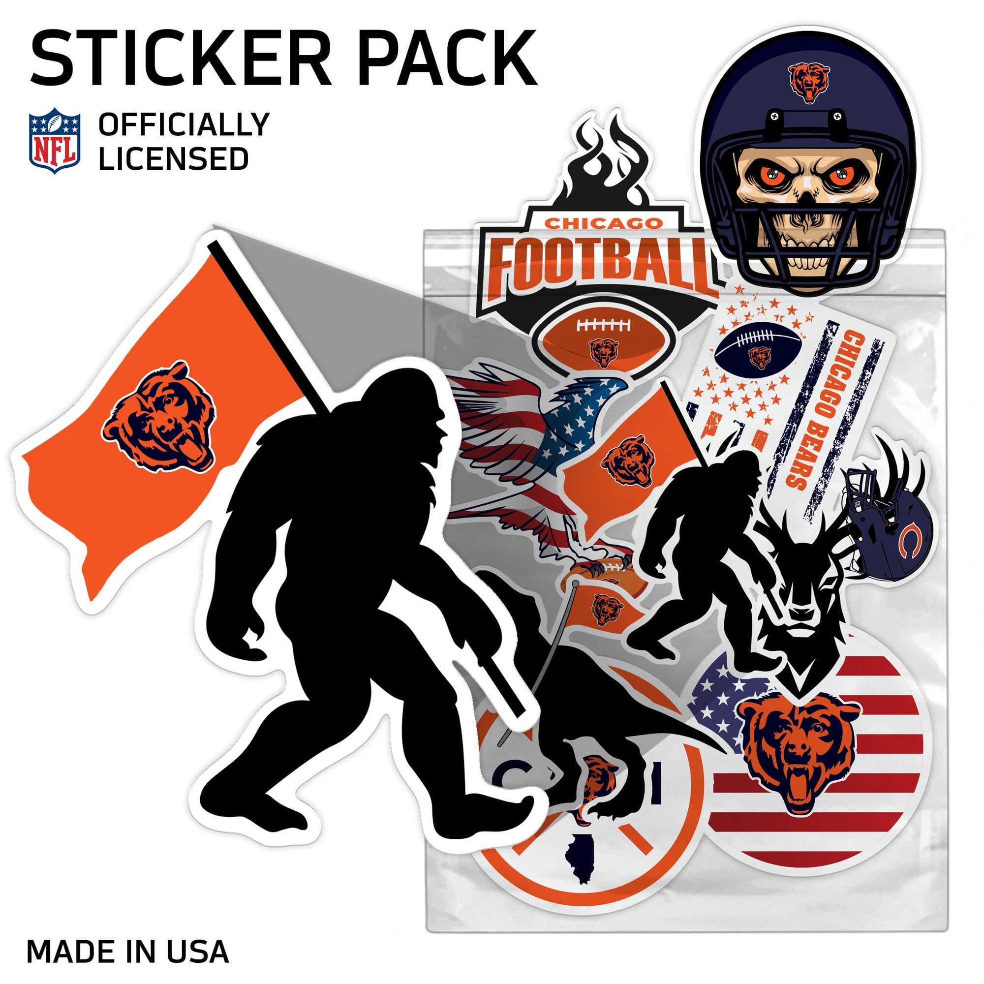 Chicago Bears Assorted Sticker Pack - Walmart.com