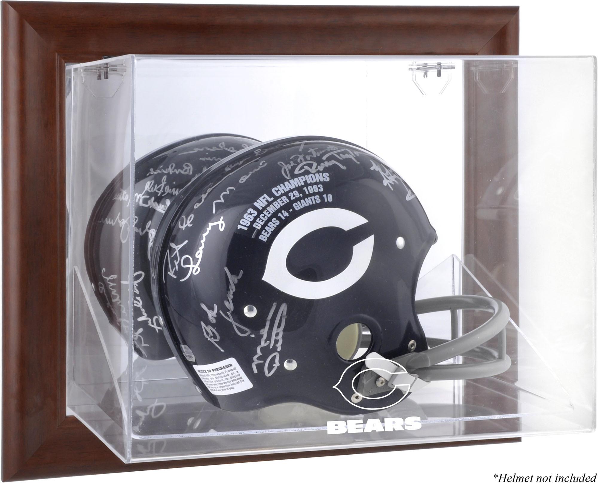 Chicago Bears Brown Framed Wall-Mountable Logo Helmet Case - Walmart.com