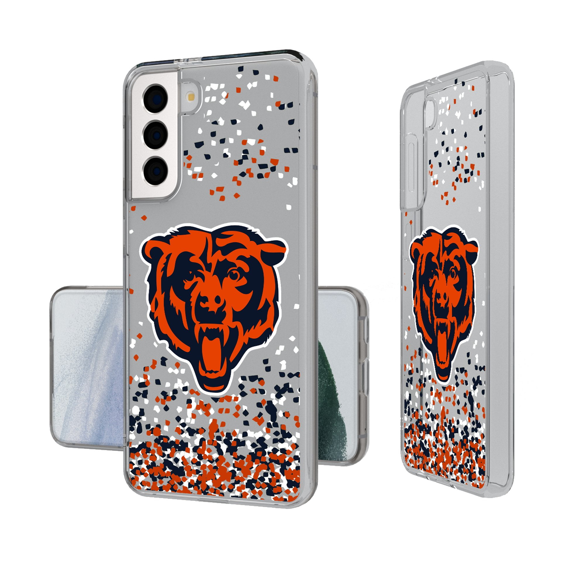 Chicago Bears Galaxy Clear Case with Confetti Design - Walmart.com