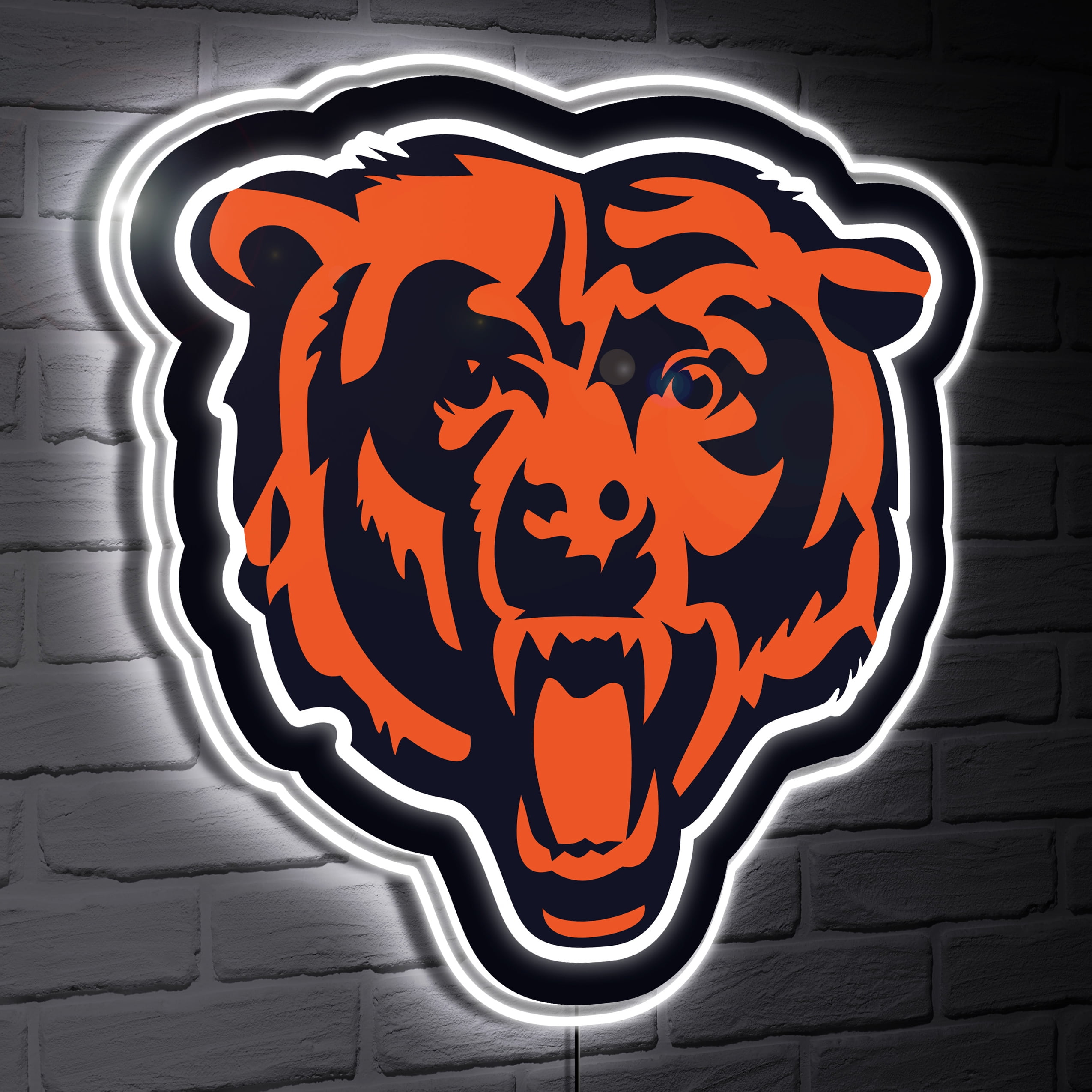 Chicago Bears LED Team Logo Shaped Lighted Wall Sign - Walmart.com