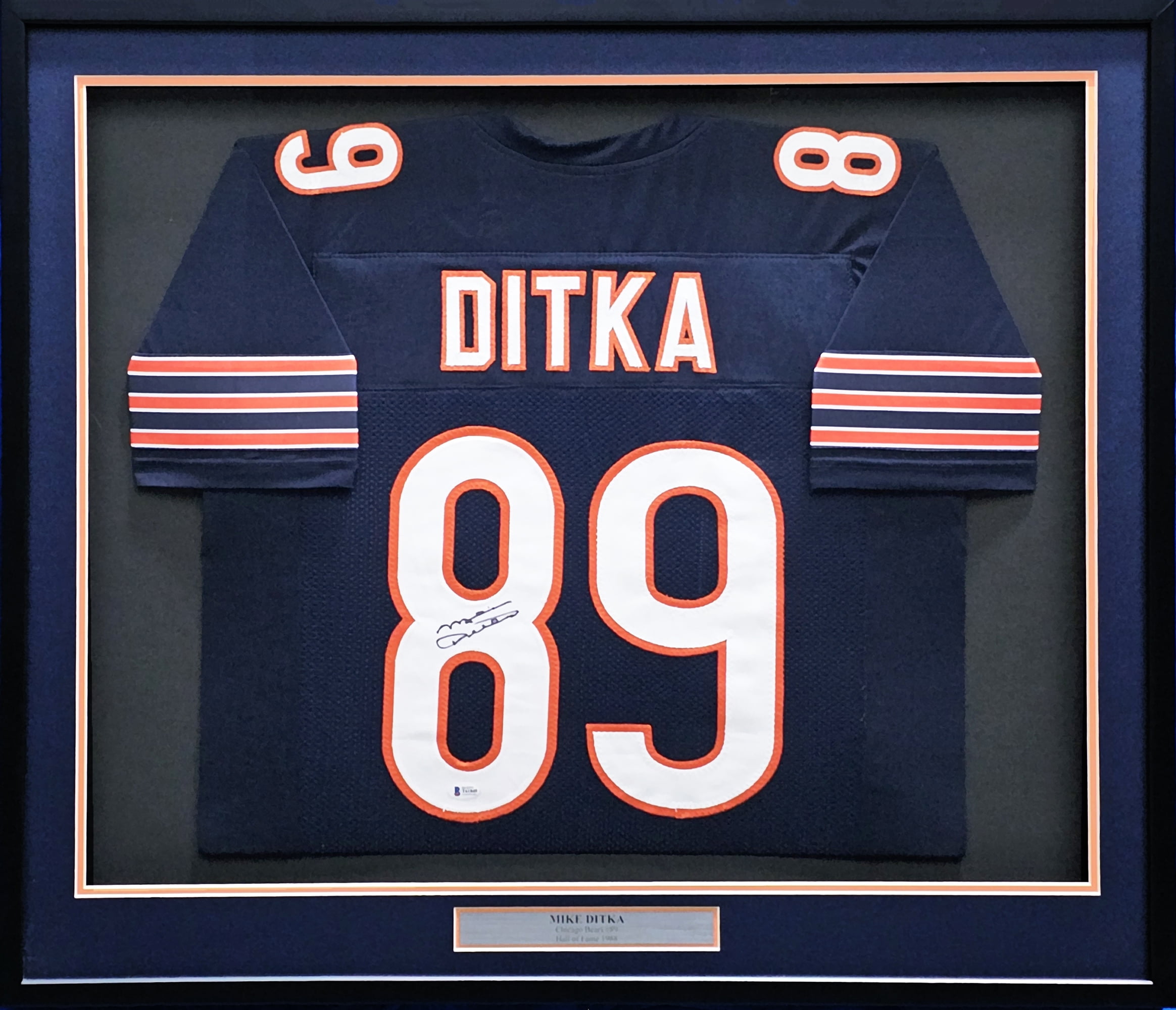 Chicago Bears Mike Ditka Autographed Framed Blue Jersey Beckett BAS ...